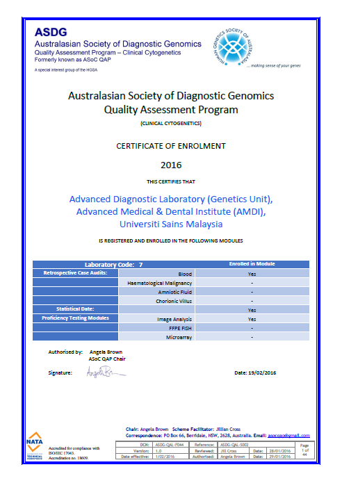 Australasian Society Of Diagnostic Genomics (ASDG)